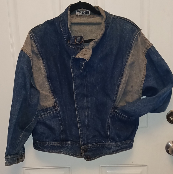 Vintage | Jackets & Coats | Vintage 2 Tone Denim Jacket Sz Lg | Poshmark
